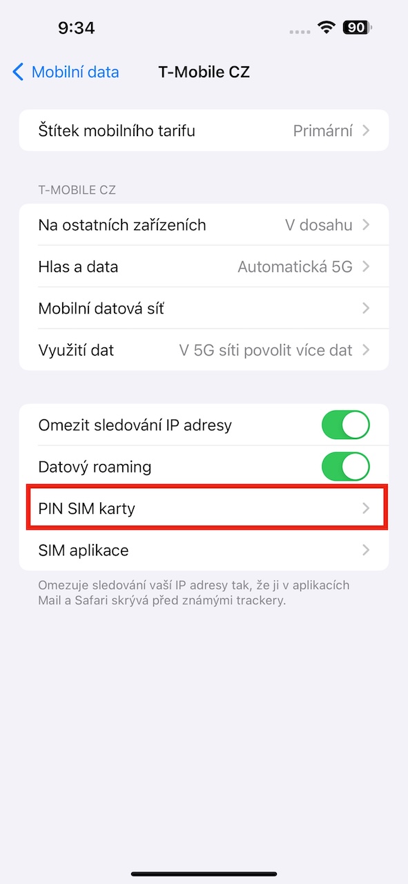 Jak na iPhonu odemknout SIM kartu pomocí PIN kódu - Vše o Apple